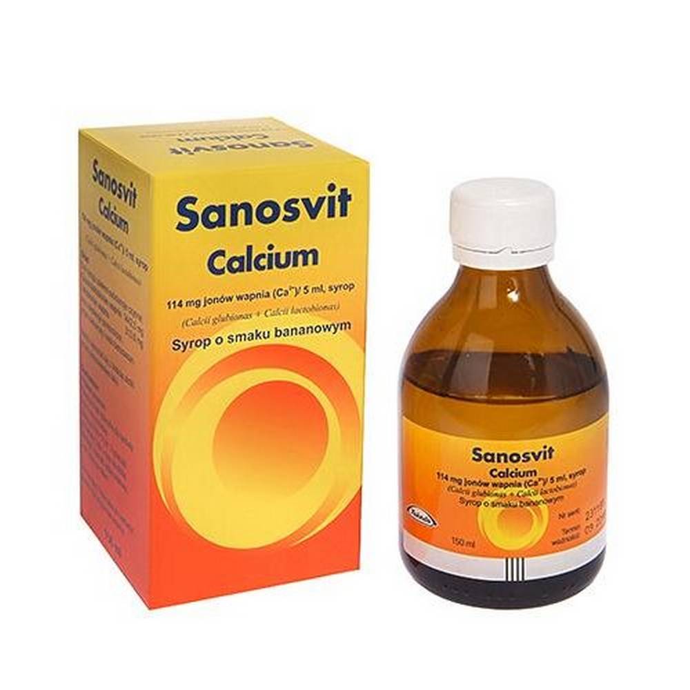 Calcium Sanosvit, banana syrup, 150 ml, TAKEDA PHARMA - Kidsapo