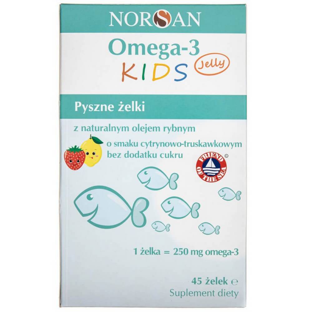 Omega-3 Kids Gummies from 3 years old 45 tablets, Norsan - Kidsapo