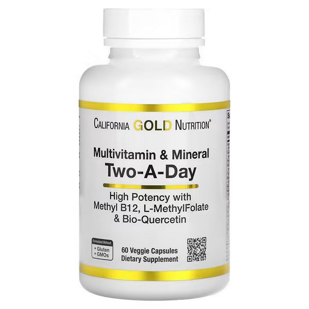 California Gold Nutrition, Multivitamin and Mineral, Twice Daily, 60 ...