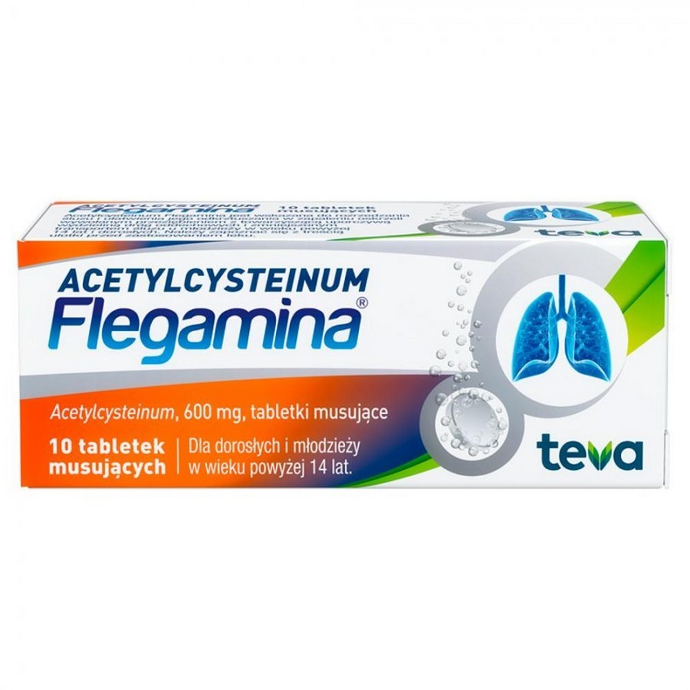 Teva Pharmaceutical Industries Ltd,Acetylcysteinum Flegamina 600mg 10 ...