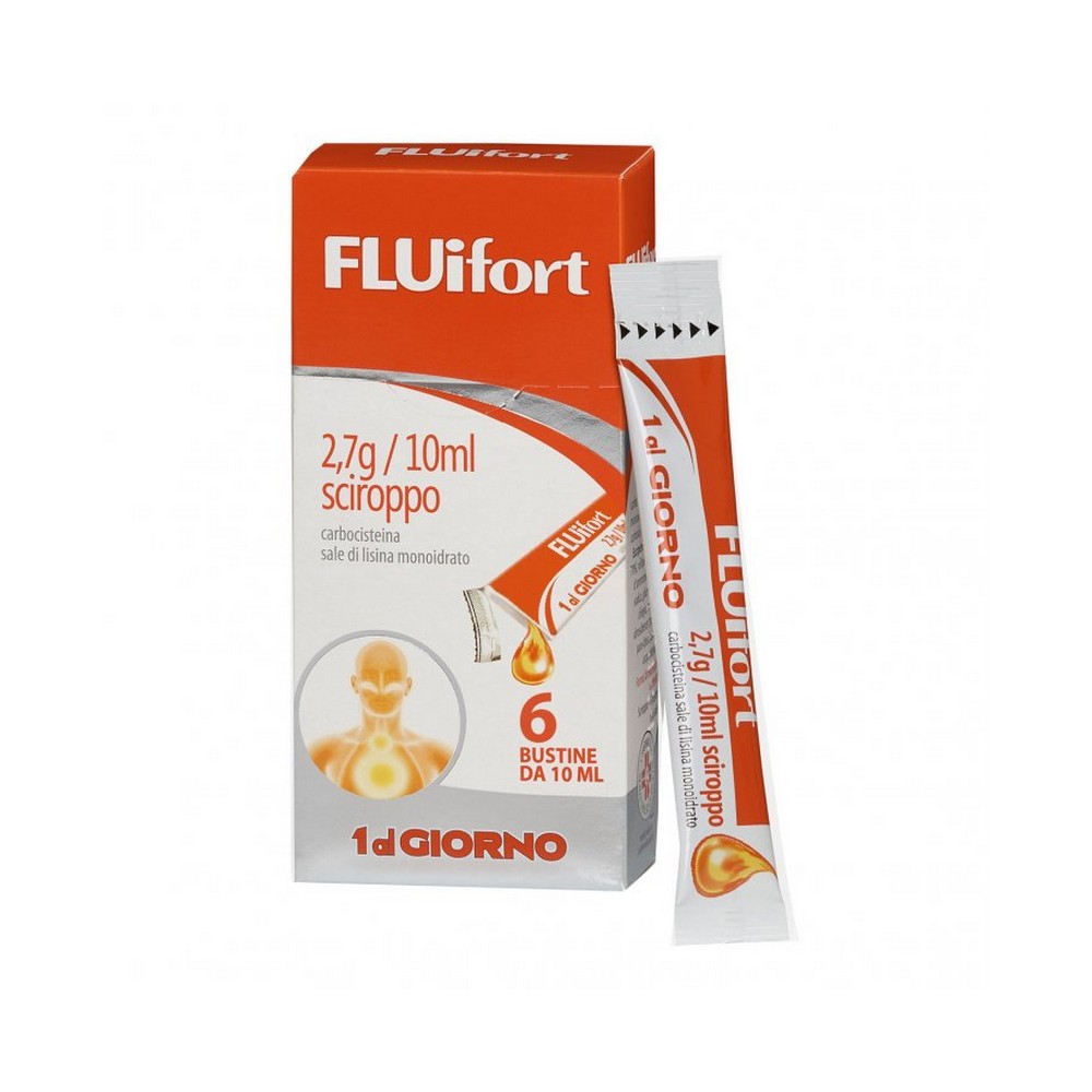 Fluifort Syrup 6 sachets 2.7g/10ml,Fluifort Sciroppo 6 bustine 2,7g ...