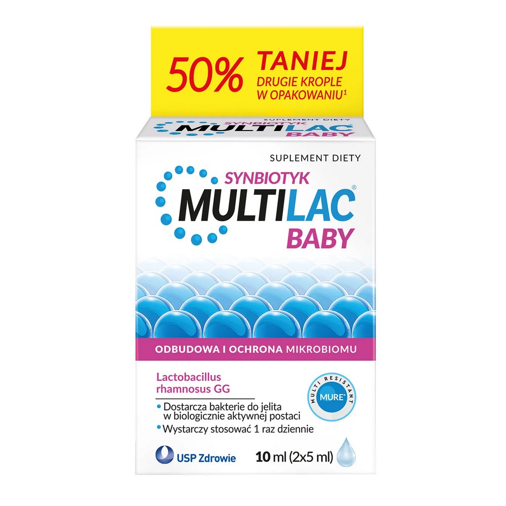 Multilac Baby Synbiotic probiotic + prebiotic drops 2 x 5 ml,Multilac ...