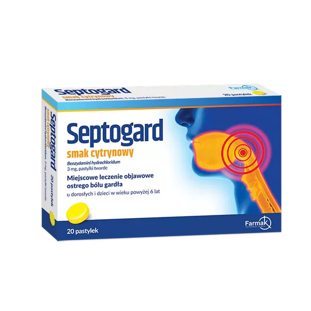 SEPTOGARD lemon flavor 20 pastes. - Kidsapo