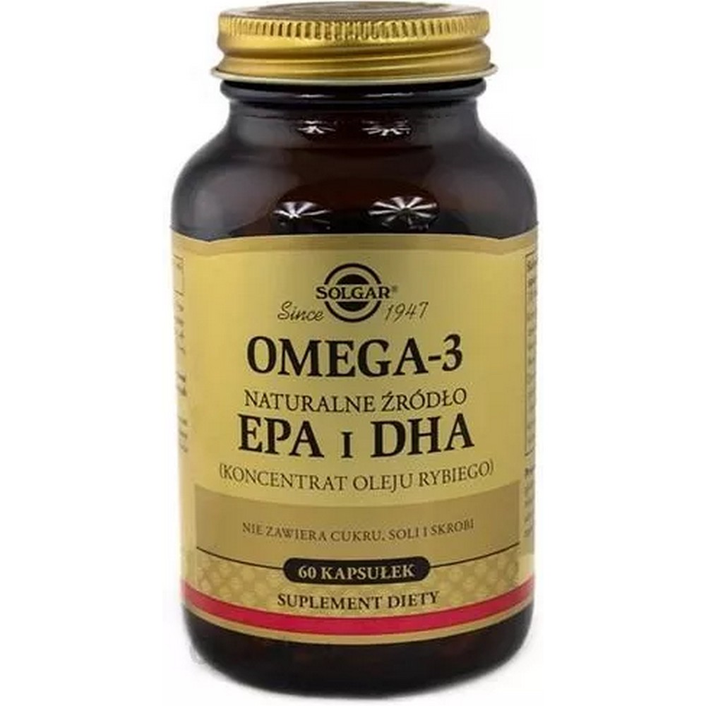 Solgar Omega-3 Natural Source of EPA and Dha 60 capsules. - Kidsapo