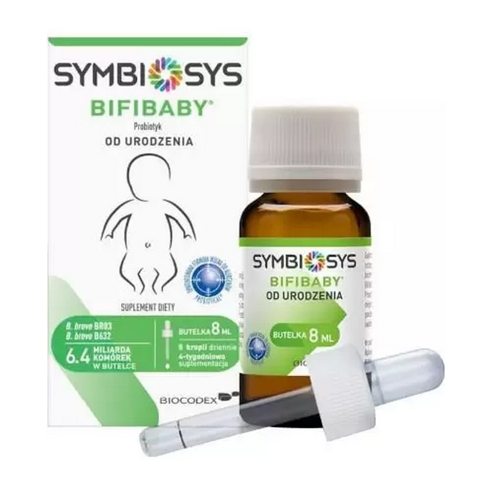 Symbiosys Bifibaby drops 8 ml balance intestinal flora from the 1st day ...