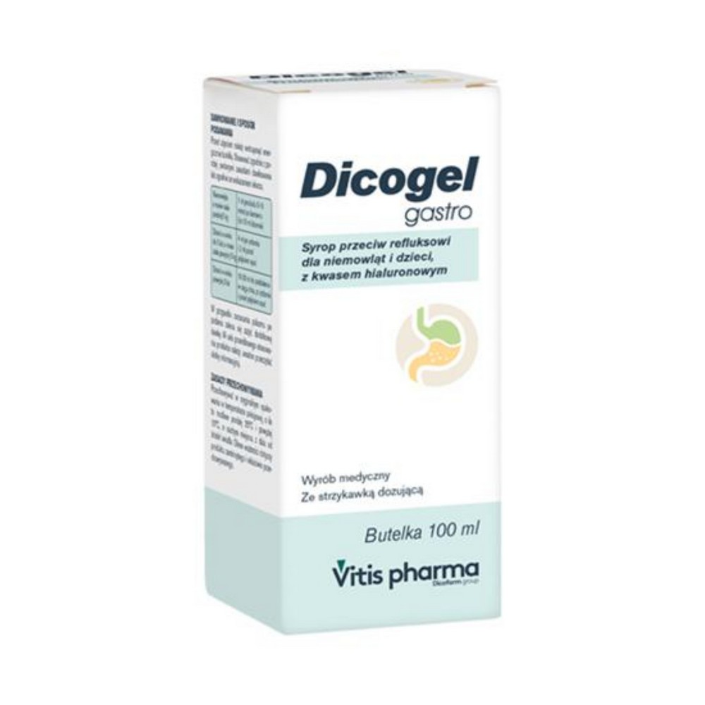 Dicogel Gastro, syrup against reflux in children with hyaluronic acid ...