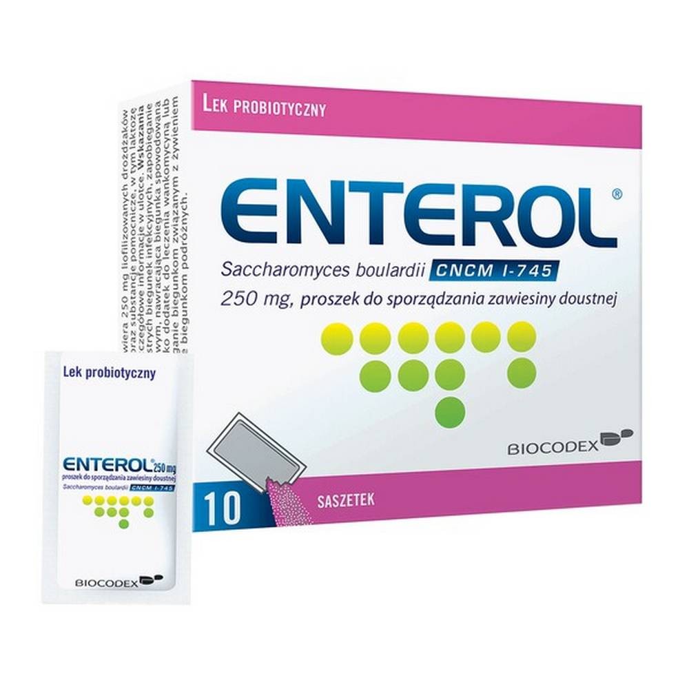 Enterol, 250 mg, powder for oral suspension, 10 sachets,BIOCODEX - Kidsapo