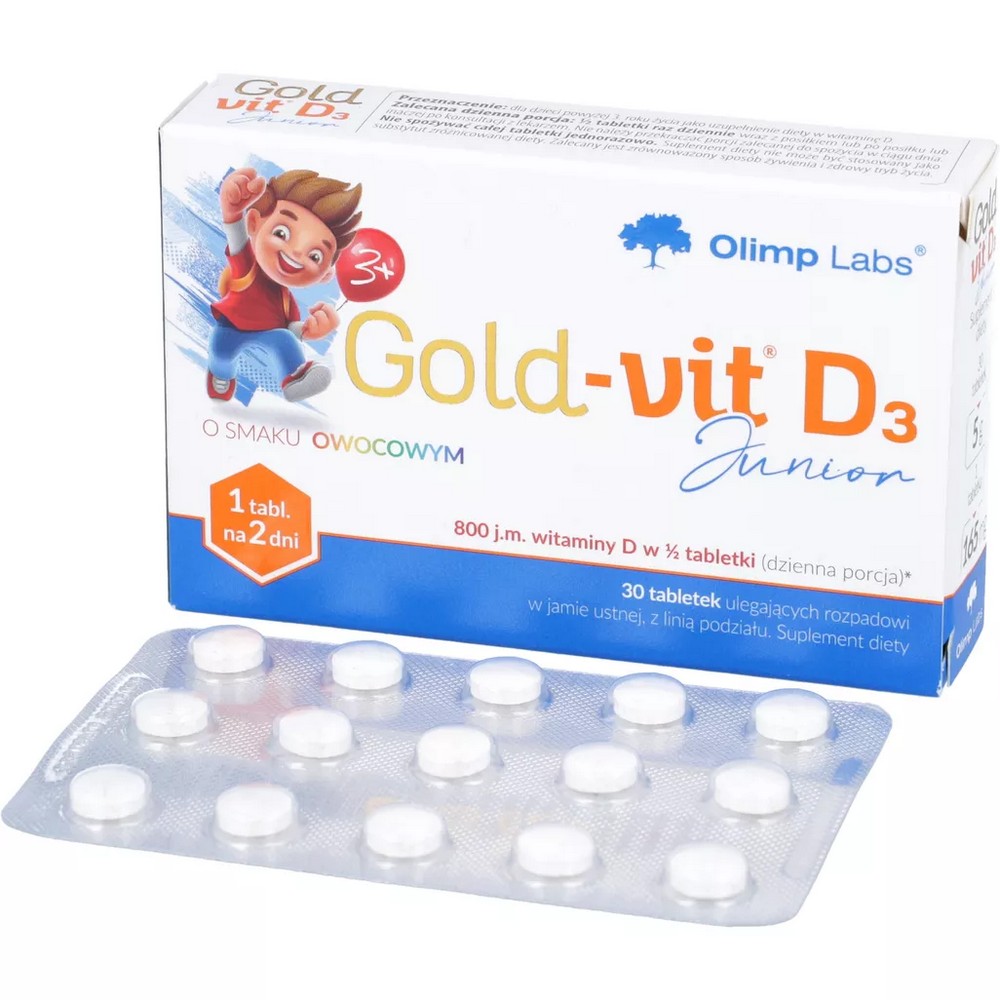 Gold-vit D3 Junior, 30 orodispersible tablets,Gold-vit D3 Junior, 30 ...