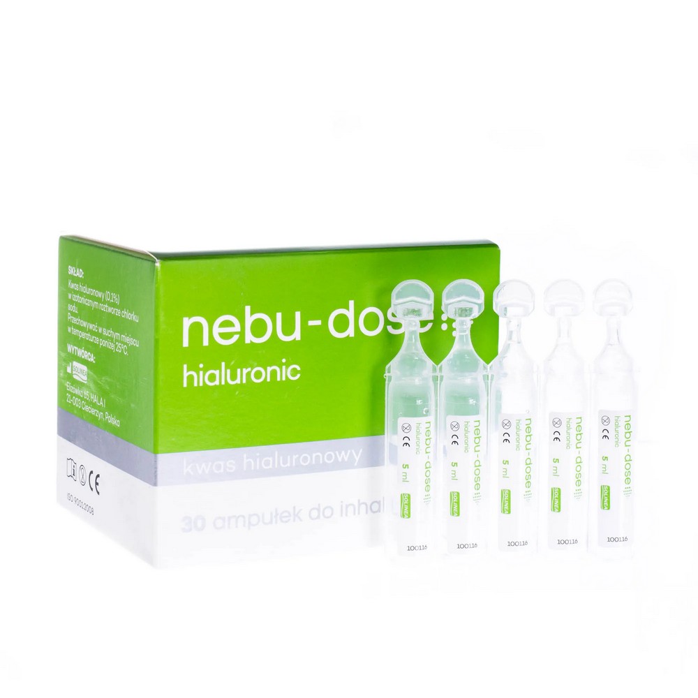 Nebu-dose hyaluronic, 30 ampoules for inhalation,Nebu-dose hialuronic ...