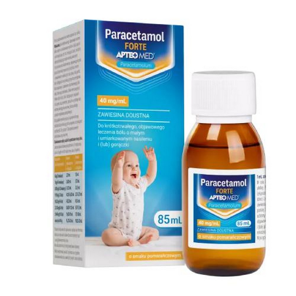Paracetamol FORTE APTEO MED, 40 mg/mL, oral suspension, 85 ml ...