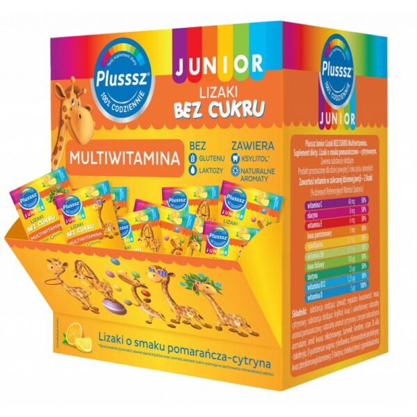 Plusssz Junior Multivitamin, sugar-free lollipops, 50 pieces,Plusssz ...