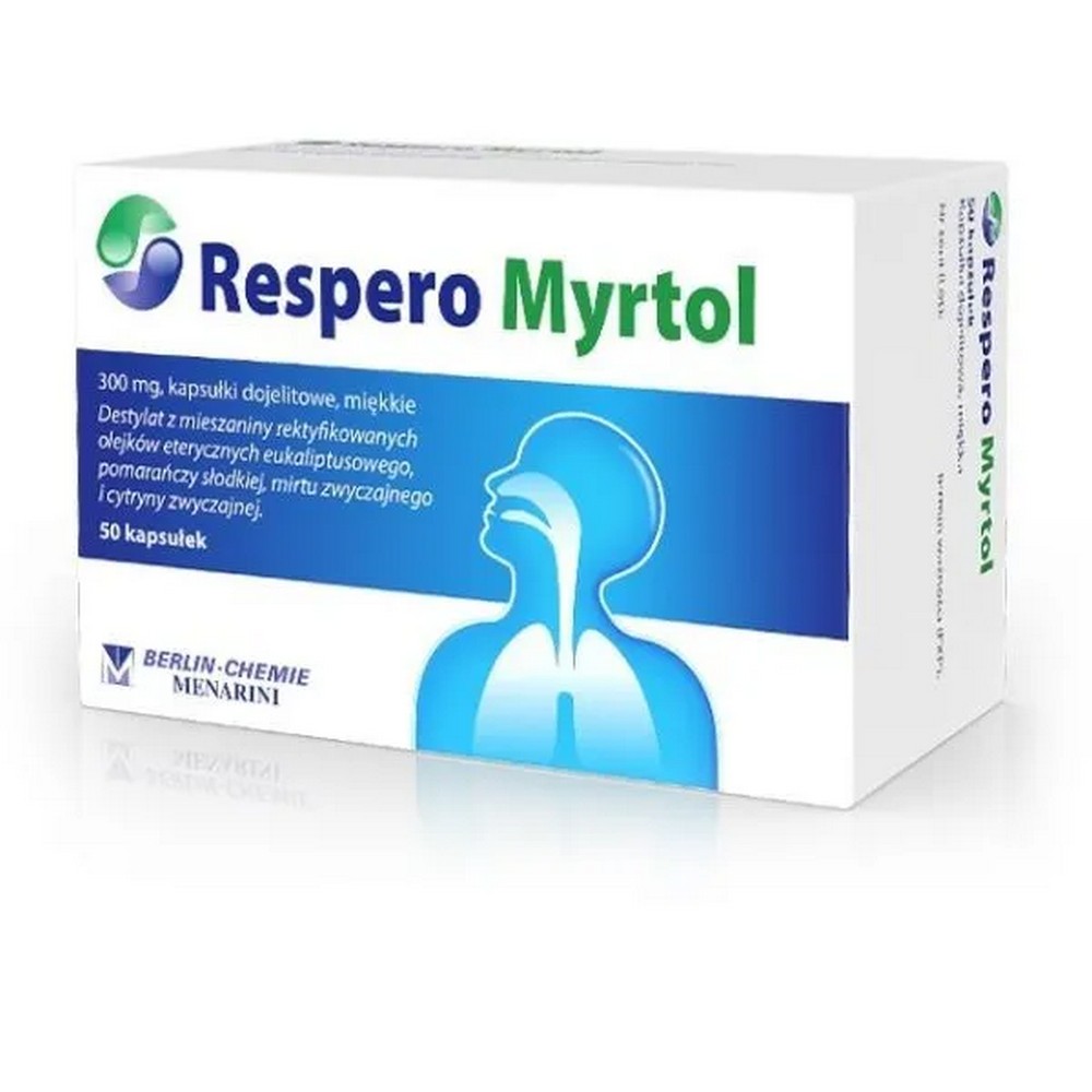 Respero Myrtol 300 mg, 50 gastro-resistant capsules, soft,Respero ...