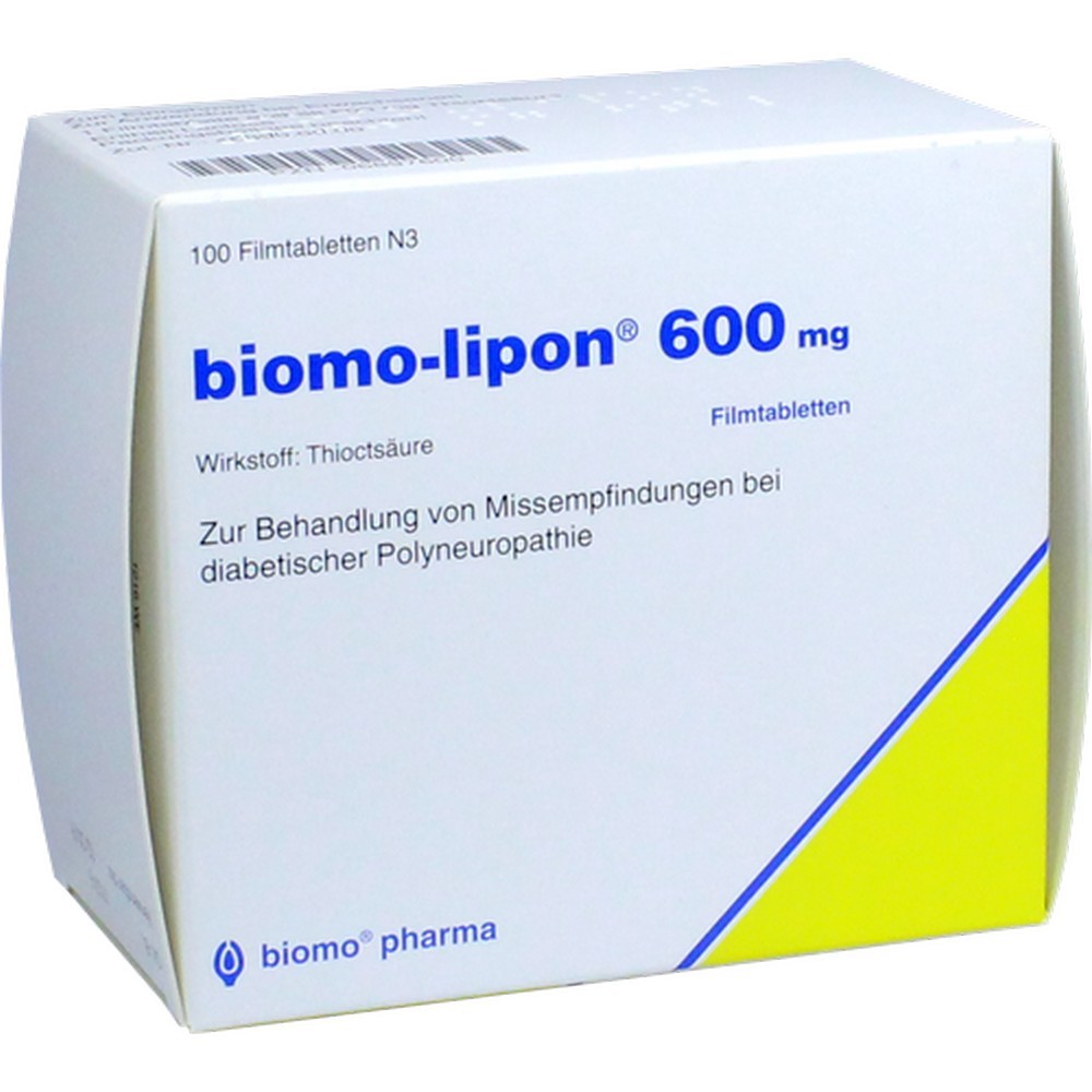 BIOMO-Lipon 600 mg film -coated tablets, 100 pcs - Kidsapo
