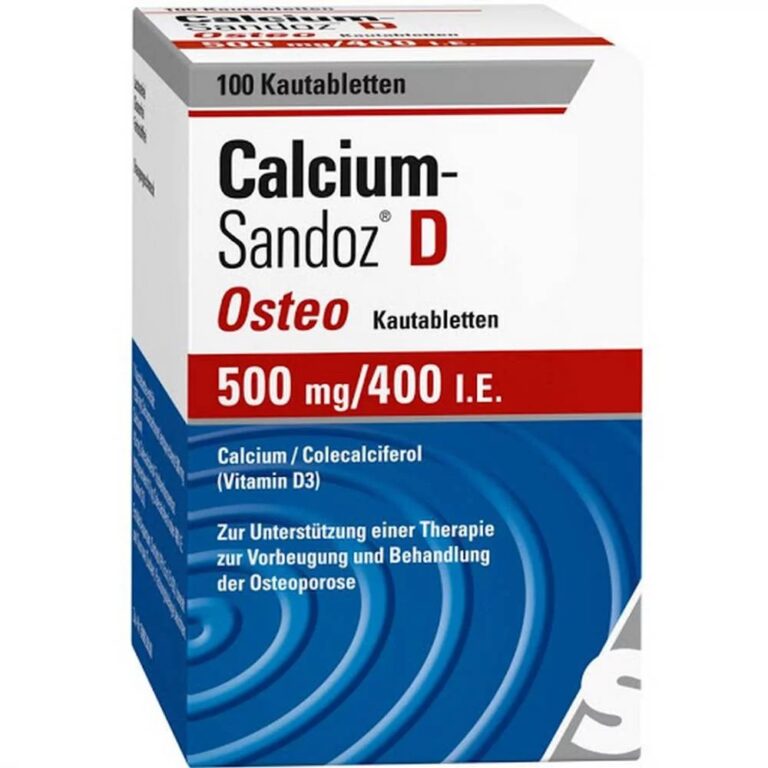 CALCIUM SANDOZ D Osteo 500 mg/400 IU chewable tablets, 100 pcs - Kidsapo