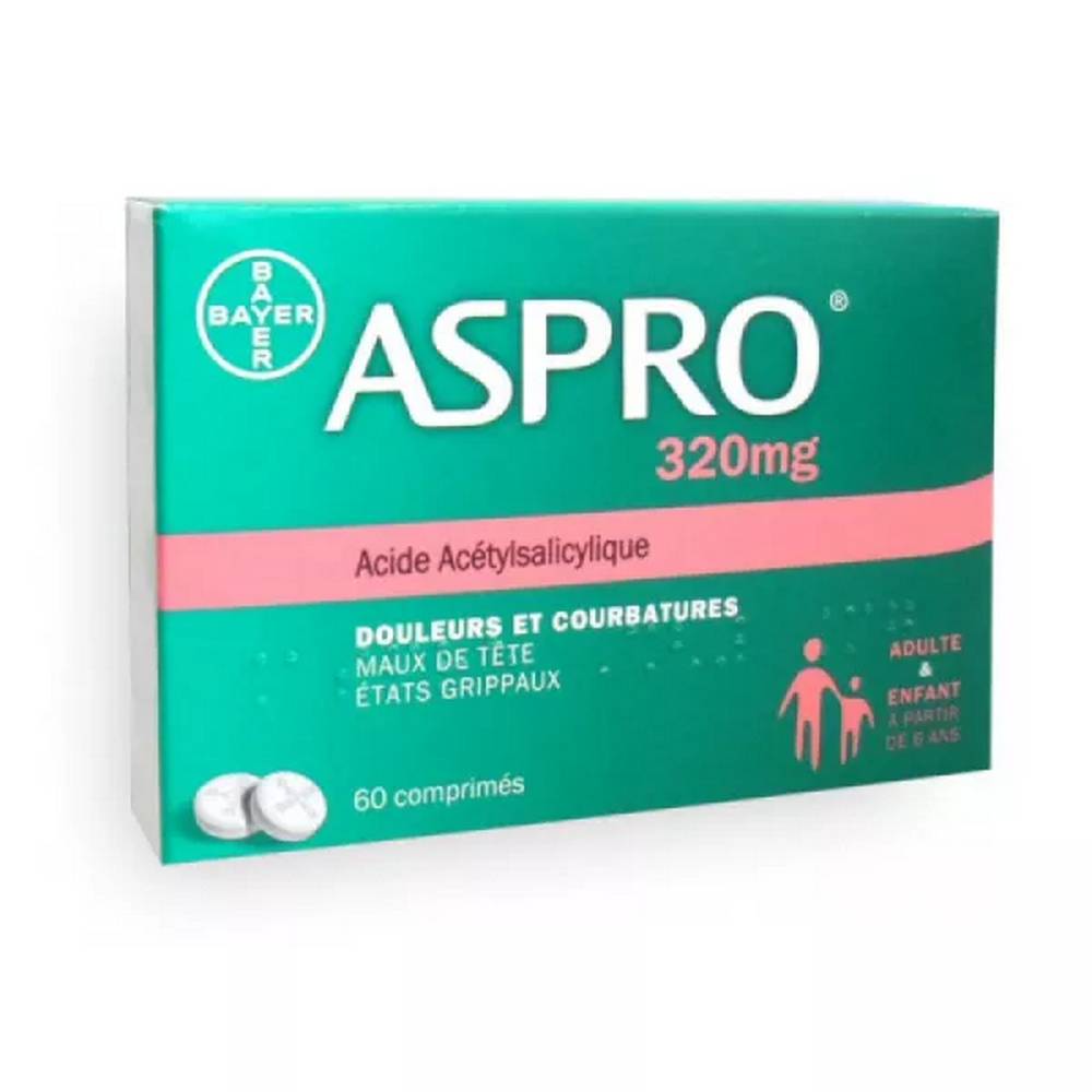 Aspro 320 mg, 60, ASPRO - Kidsapo