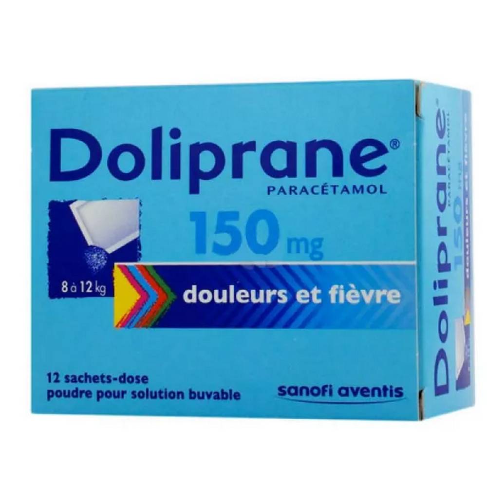 Doliprane 150 mg, 12, DOLIPRANE - Kidsapo
