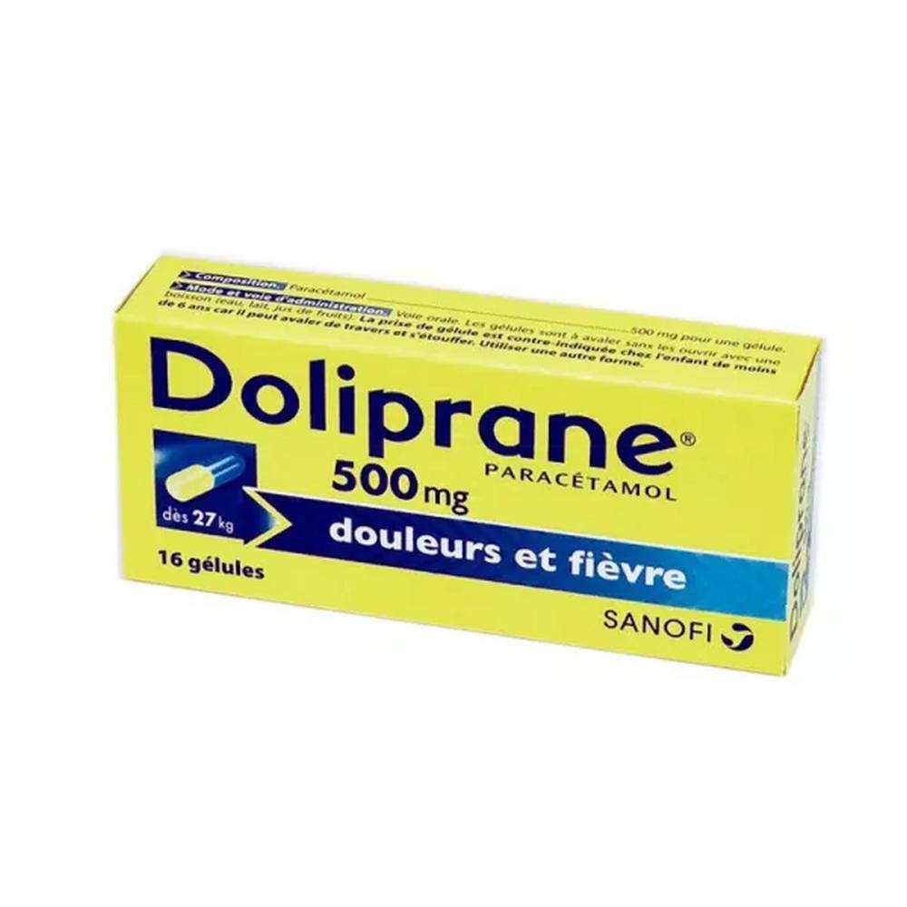 Doliprane 500 capsule, 16, DOLIPRANE - Kidsapo