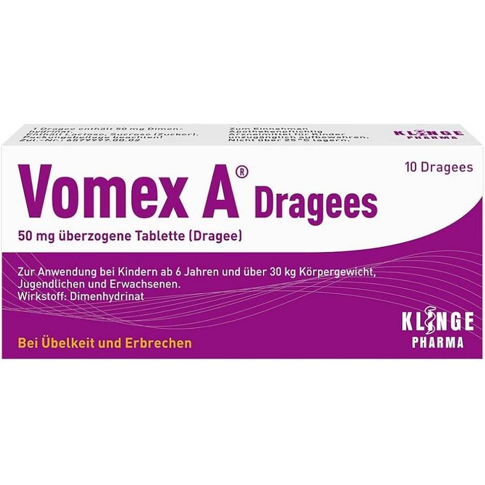 Vomex A Dragees, 10 - Kidsapo