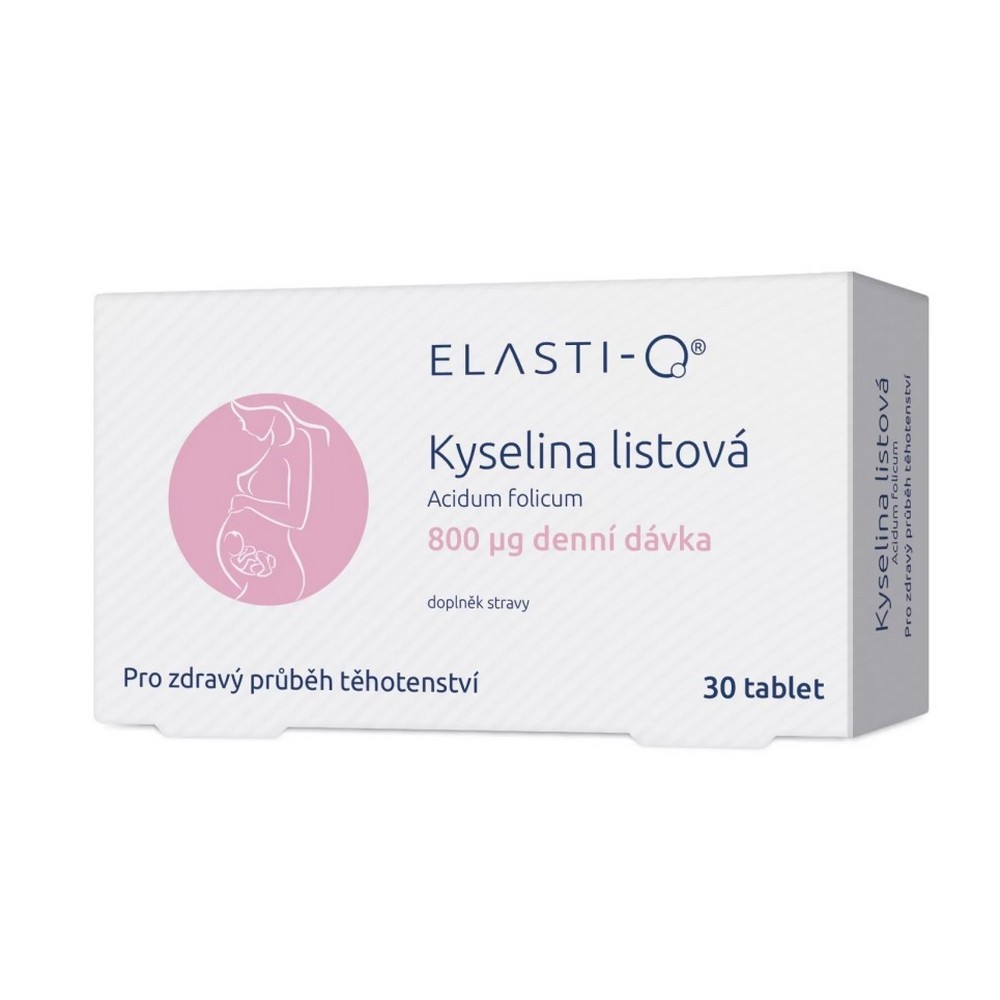 Elasti-Q folic acid 800 μg 30 tablets,Elasti-Q kyselina listová 800 µg ...