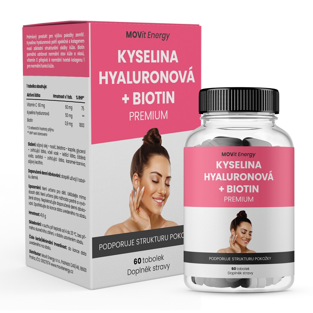 Movit Hyaluronic Acid+Biotin Premium Capsules 60,Movit Hyaluronic Acid ...