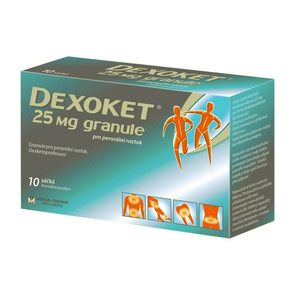 Dexoket 25 mg granules - granular powder for preparing a drink 10 pcs ...