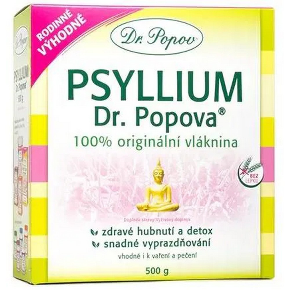 Dr. Popov Psyllium fiber 500 g,Dr. Popov psyllium vlákno 500 g - Kidsapo