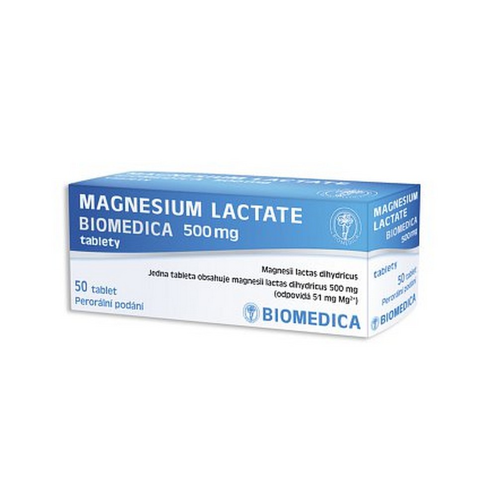 Magnesium Lactate Biomedica 500mg 50 tablets,Magnesium Lactate ...